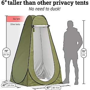 ABCO Pop Up Privacy Tent Instant Portable Outdoor Shower Tent, Camp Toilet, Changing Room, Rain Shelter with Window for Beach Easy Set Up, Foldable with Carry Bag, Lightweight and Sturdy - Pop Up Pod