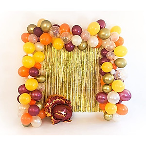 Fall Balloons/Maroon and Orange Balloons Fall Birthday Party Decorations Thanksgiving Decorations 20pcs Burgundy Orange Gold Confetti Balloons for Fall Bridal Shower Decorations