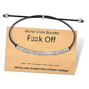 Tarsus White Elephant Gifts, Morse Code Bracelets Jewelry Gifts for Women Men Best Friend