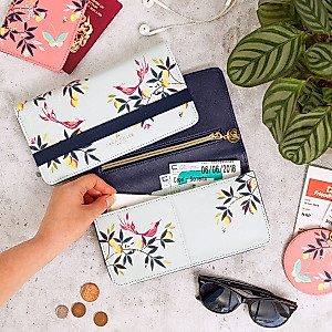 Sara Miller Duck Egg Orchard Birds Travel Wallet