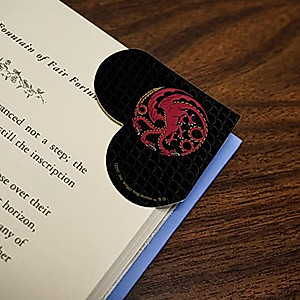 House of The Dragon Targaryen Sigil Scales Heart Faux Leather Bookmark - Set of 2