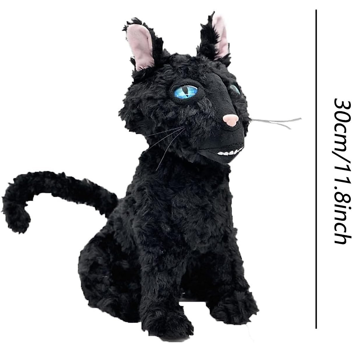 11.8" Coraliness Cat Plush,The Cat Monster Stuffed Animal Pillow Doll Toys, Black Cat Plushes Gift for Fans Boys and Girls