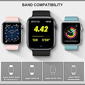 Unnite Stretchy Solo Loop Bands Compatible for Apple Watch Band 38mm 40mm 41mm 42mm 44mm 45mm, Silicone Sports Band Elastic Replacement Wristband for iWatch Series SE/8/7/6/5/4/3/2/1 Women Men