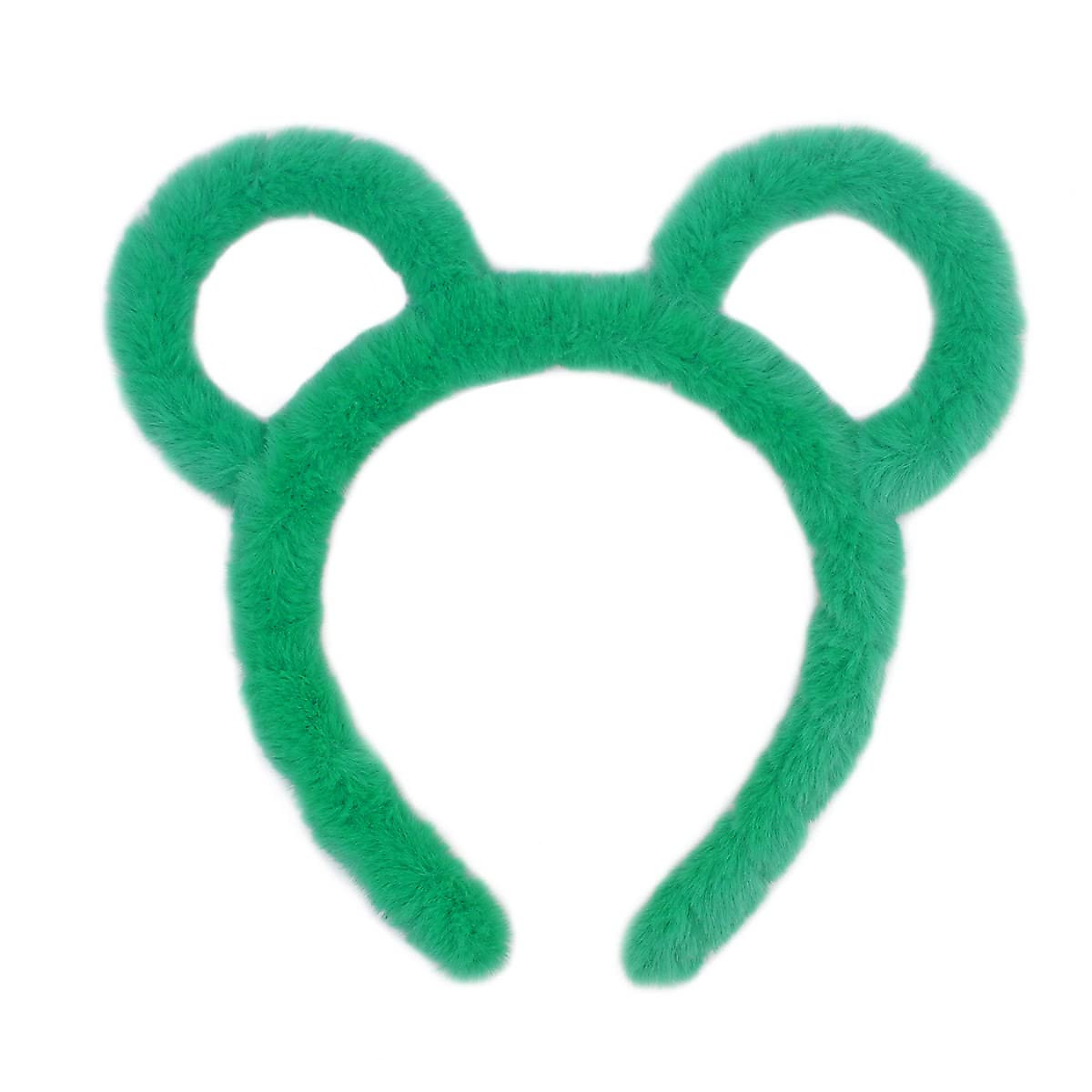 PLUSMAYI Mouse Ears Headband Kids 3Pcs Bear Ear Headband for Women Animal Style Cute Hairband Mouse Costume Girls for Birthday Cosplay Halloween Christmas(Red Yellow Green Headband)