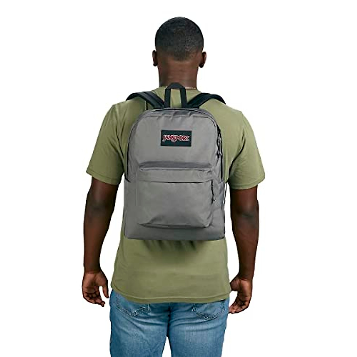 JanSport Superbreak Plus Backpack - Work, Travel, or Laptop Bookbag with Water Bottle Pocket, Graphite Grey