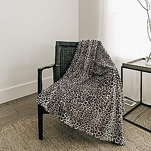 GRACED SOFT LUXURIES Throw Blanket Fleece Minky Microfiber Soft Throw (Leopard, Throw 50" x 60")