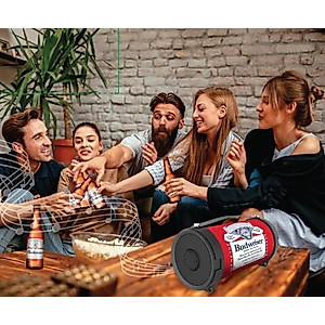 Budweiser Bluetooth Speaker Bazooka Speaker Portable Wireless Speaker with Rechargeable Battery Ideal for Indoor and Outdoor Activities Loud and Bass Audio Sound Easy to Carry Anywhere with FM- Radio