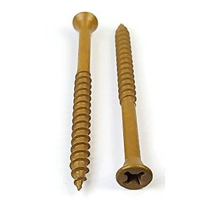 Phillips Square Combo Drive Coated Tan Deck Screws - Qty 1000 (#8 x 2)