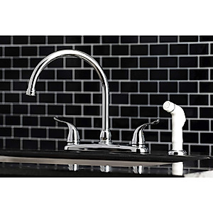 Kingston Brass KB791YL Yosemite 8" Centerset Kitchen Faucet, Polished Chrome