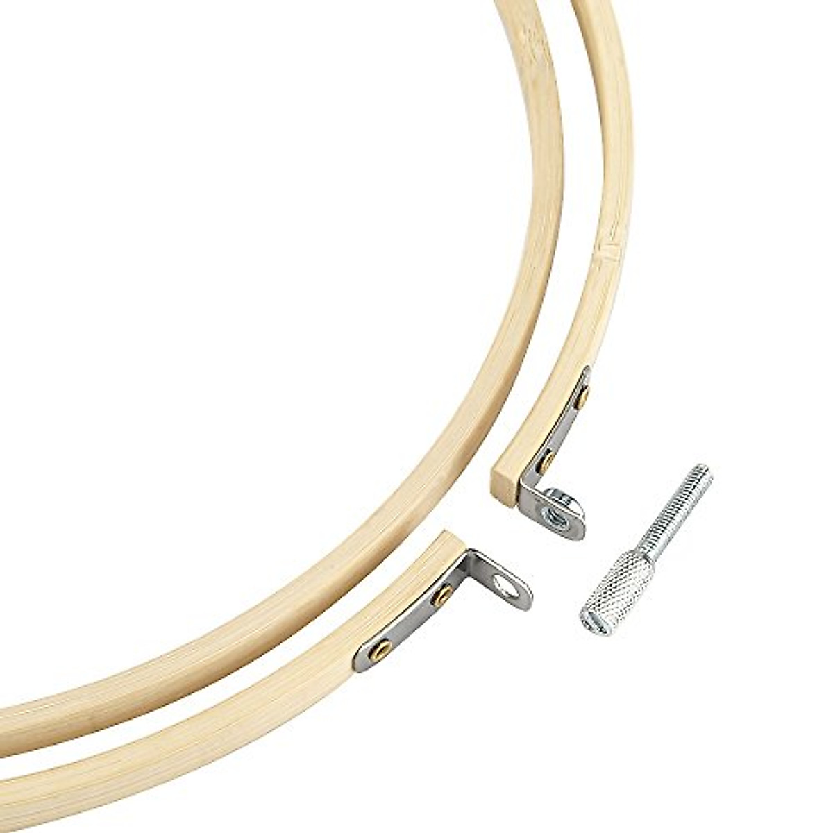 Pllieay 6 Pieces 6 Sizes Embroidery Hoops 4 inch to 10 inch Bamboo Circle Cross Stitch Hoop Rings for Craft Sewing