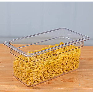 luston 6-Pack Polycarbonate Food Pan,1/3 Size, 6" Deep,clear,NSF