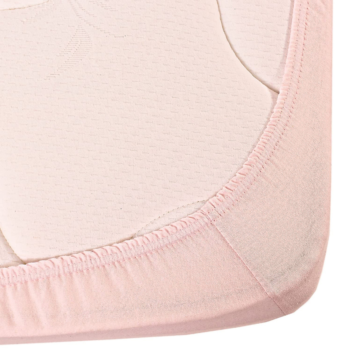 ATACA TEKSTIL 2 Pack 0 Cotton | Soft Breathable Crib Sheets | Baby & Toddler | Fitted Crib Sheet | Made in Turkey (Pink Hearts), 28x52x8 Inches