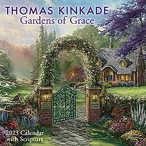 Thomas Kinkade Gardens of Grace with Scripture 2023 Wall Calendar