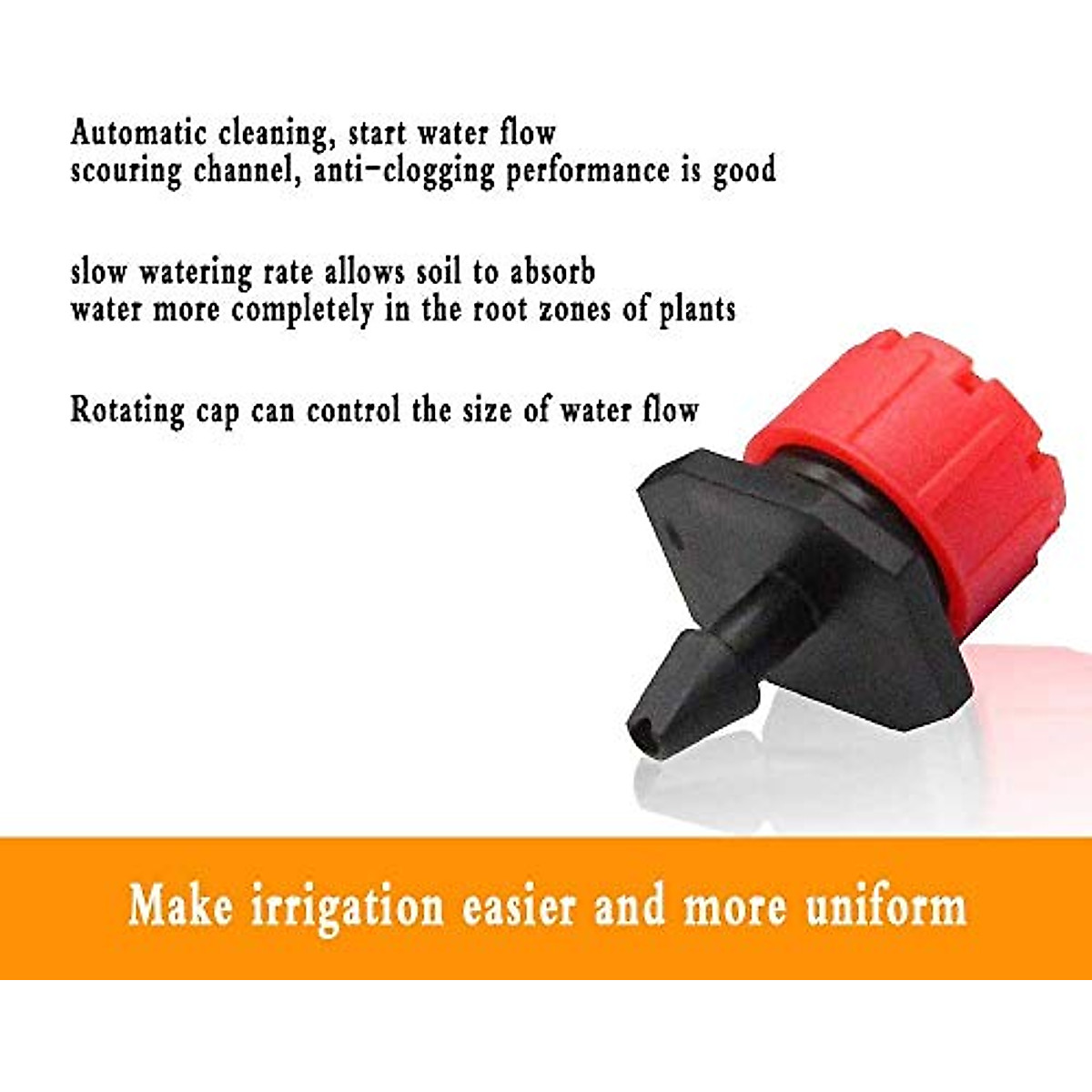 YOUWU 5pcs Garden Irrigation Micro Flow Dripper,Practical Micro Flow Dripper Drip Head 1/4 Inch Hose Garden Irrigation Misting Tools Accessories Feed Orchid