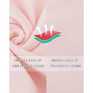 Dolcevida Women's Lightweight Soft Fleece Athletic Running Track Jackets Slim Fit Workout Jacket with Thumb Holes(Pink,Medium)