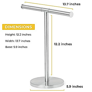 Hand Towel Stand for Bathroom Counter- Stylish Countertop Towel Stand for Your Home - Stainless Steel Fingertip Towel Holder Stand - Free Standing Hand Towel Holder Perfect for Every Home