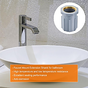 uxcell 1 Pcs 1.18 Inch Faucet Nut Fixed Base, Plastic Fixing Nut Tap Fastener, Fixed Faucet Assembly for Kitchen, Grey