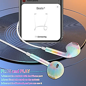 XNMOA Earbuds Wired for iPhone, Comfortable in-Ear Earphones,Connector Headphones Built-in Microphone & Volume Control,Compatible with iPhone14 13/12/11/Xr/Xs/Se/X/8/7/Plus Support All iOS System