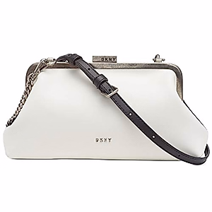 DKNY Farrah Leather Black & White Clutch