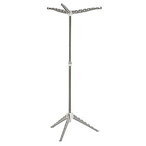 Household Essentials Grey 5006-1 Simple Indoor Tripod Clothes Drying Rack with Carrying Handle for Laundry, Small