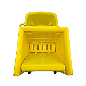 Zion Jan-San USA mop Bucket Deluxe Side Press Wringer 42L commerial Residential Janitorial Cleaning/Heavy-Duty/Compact/Easy Cleaning/Multi-Compartment/with Wheels/for Professional Use/Ergonomic