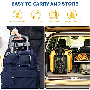 Folding Hand Truck Lightweight Portable Cart,VDHU 2 Wheels Fold Up Hand Cart with Elastic Ropes,Compact Utility Cart with 40kg/90lbs Heavy Duty 2 Wheels for Moving Travel Shopping Office Luggage Use