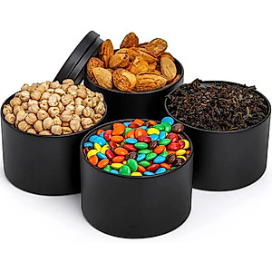 SONVIIBOX 24 Pack 8 oz Candle Tins,All Black Candle tins for Making Candles Bulk,8oz Candle Jars,Tin Jars for Candle Making,Candle Jars (Black, 8OZ)