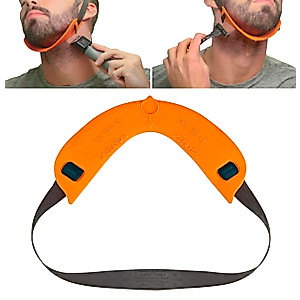 Quality Time Beard Neckline Shaper Guide; Hands-Free, Flexible, Adjustable, Beard Template, Do-it-yourself Neck Haircut Tool, Beard Lineup Shaping Guard/Stencil, Made in USA, Patented.