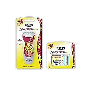 Schick Silk Effects Plus Razor With Refills (Total of 7 Cartridges!)