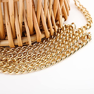 YAHUAN Straw Bag for Women Wicker basket handbag Small Crossbody Bag Beach Bag Woven Rattan Straw Purse for Women (round wicker)