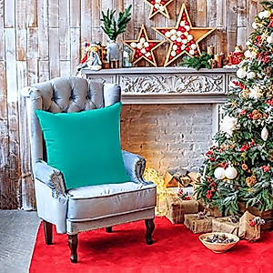 Coddsmz Pillow Covers Decorative Garden Cushion Cover DIY Throw Pillowcase for Patio Tent Balcony Couch Home Bed Sofa Halloween Christmas(Teal, 6Pack-18x18in/45x45cm)