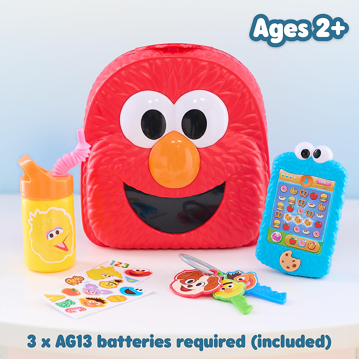 Sesame Street Have A Sesame Day 7-Piece Bag Set, Dress Up and Pretend Play, Kids Toys for Ages 2 Up by Just Play