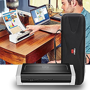 FBLFOBELI Hard Travel Carrying Case for Brother Wireless Compact Desktop Scanner ADS-1700W / RADS-1700W, Protective Storage Bag (Case Only)