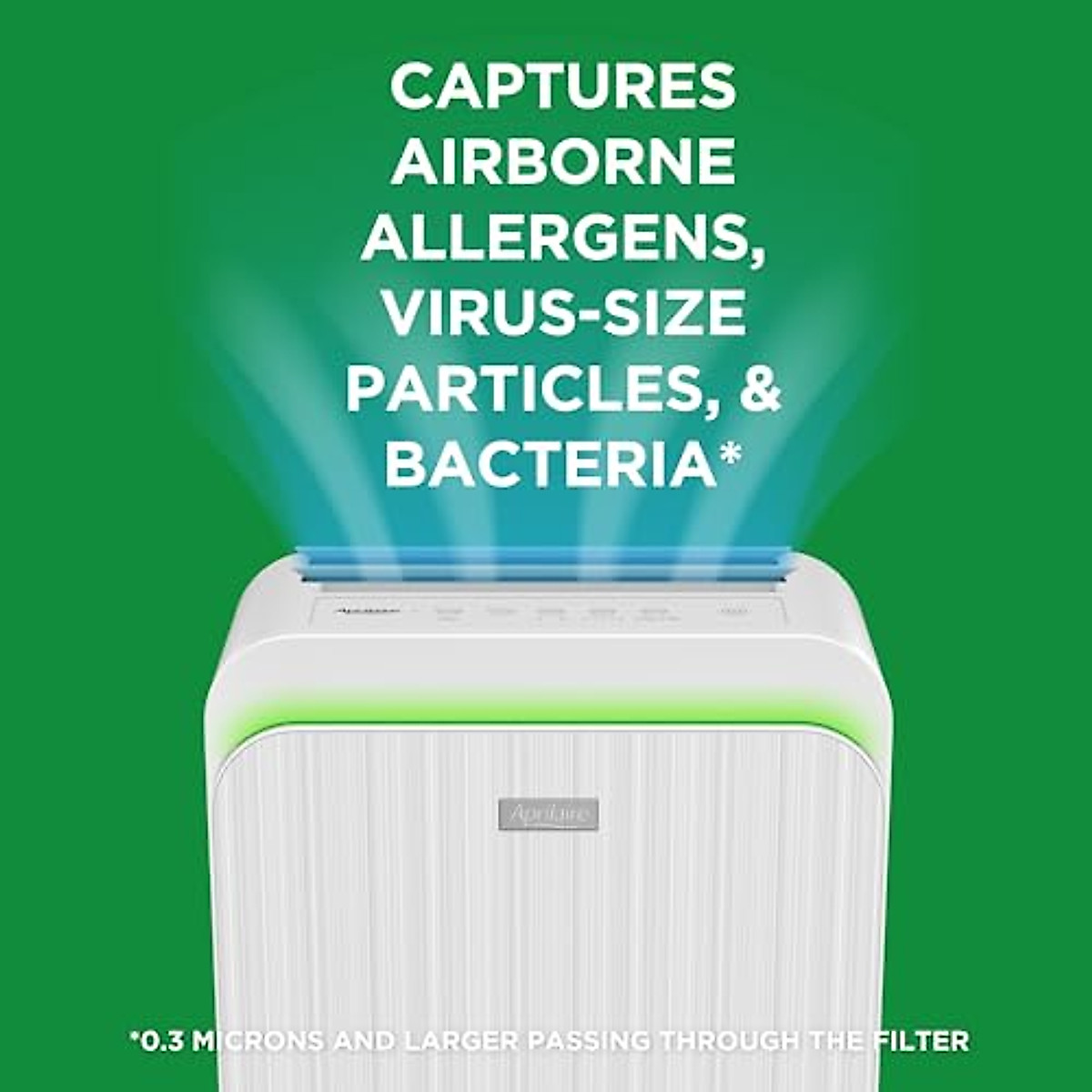 AprilAire AP09550V Virus+Allergy+Pet True HEPA Room Air Purifier, 4-Stage Filtration, Captures Viruses, Bacteria, Allergens, Pet Hair & Dander, Ozone Free, 495 sq. ft. Rooms