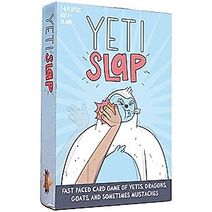 Gatwick Games Yeti Slap - Hilarious, Addictive & Competitive Card Game with Yetis, Best Card Games for Families, Adults, Teens, and Kids, Great Stocking Stuffers and Couples Games, 2-6 Players