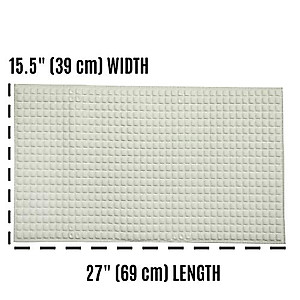 SlipX Solutions Cream Pillow Top Plus Safety Bath Mat Provides The Very Finest in Cushioned Comfort and Slip-Resistance (Over 700 Air-Filled Pockets, 200 Suction Cups, Natural Rubber)