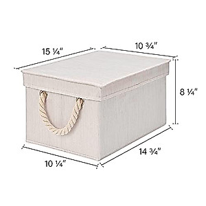 StorageWorks 5-Pack Storage Baskets For Shelves With Metal Frame, Rectangle Storage Bins