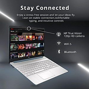 hp Pavilion Laptop, 15.6/inches HD Display, Intel Pentium Quad-Core Processor, 16GB Memory, 1TB SSD Storage, Webcam, USB-C, HDMI, SD Card Reader, Fast Charge, Windows 11, Blue