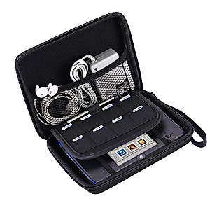 AKWOX Compatible/Replacement for Nintendo 2DS Waterproof Travel Carrying Protectove Case with 8 Game Holders