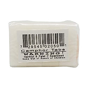 Dr. Sana Refined Camphor Block. Multi-Use. Prevents Musty Odors, Stops Silverware and Tools from Rusting. 1 Block. 4 Tablets. Pack of 6