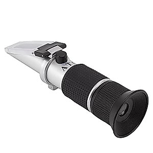 GRCFUMO Brix Meter Refractometer, 0 to 80 Per Cent Handheld Refractometer, Portable Brix Testing Machine for Fruit, Honey, Maple Syrup and Other Sugary Drink