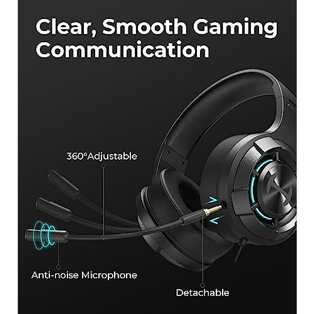 HECATE by Edifier G30 II Wired Gaming Headset, 7.1 Virtual Surround Sound Gaming Headphones with Detachable Noise Cancelling Microphone for PC/MAC/PS4/PS5, RGB Lighting