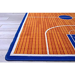 Basketball Court Sports Area Rug Rugs Carpet for Living Room Bedroom (3 Feet X 5 Feet)