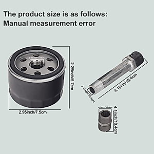 MIU13767 AM131611 AM125424 Easy Change Conversion Kit Compatible with J-ohnDeere Lawn and Garden Tractor MIU13767B, S160, S130, E120, E130, E150 & With 1 Oil Filter, 1 Drain Plug, 1 Adapter Fitting