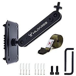 WILDARES Trail Camera Mounting Bracket,Hunting Pro Gear Acccessery, Wildlife Cam Mount, Deer Monitor Mount, Hunter Camera Kit,Nylon Fiber Strap,Heavy-Duty Metal,Black,5.9x3.7x2.5 inch (1 PCS)