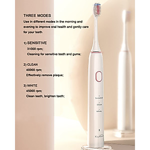 corpereal Portable Rechargeable 3 Mode Sonic Electric Toothbrush