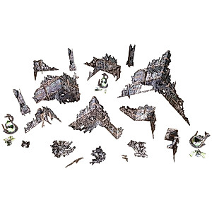 Battle Systems - Modular Tabletop 3D Gaming Sci-Fi Terrain - Perfect for 28mm-35mm Miniatures and Figures - No Painting Required - Science Fiction Aliens 40K Wargame - (Alien Catacombs)