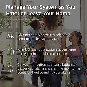 Abode Key Fob | Arm & Disarm Your abode System On The Go with The Touch of a Button - Works with All Abode Security Systems