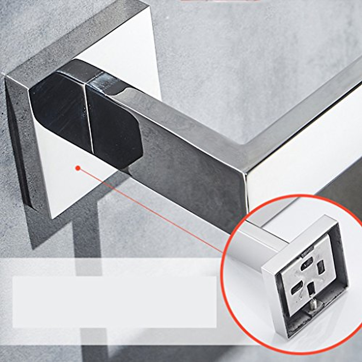 OMOONS Single Towel Bar,Sus Kitchentowel Bars,Storage Organizer Hanger Wall Mount,Mirror Polishing Finish/40Cm