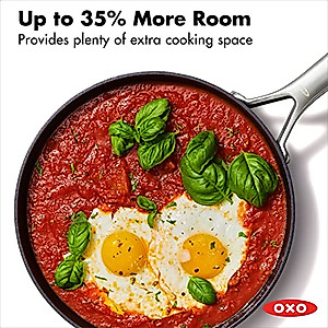 OXO Professional Hard Anodized PFAS-Free Nonstick, 8" Frying Pan Skillet, Induction, Diamond reinforced Coating, Dishwasher Safe, Oven Safe, Black